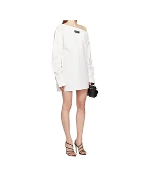 Balmain Off-the-shoulder Open-neck Dress