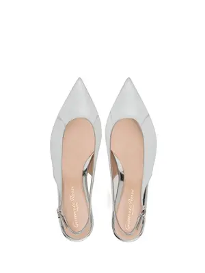GIANVITO ROSSI Robbie Slingback Pointed Toe Ballet Flats