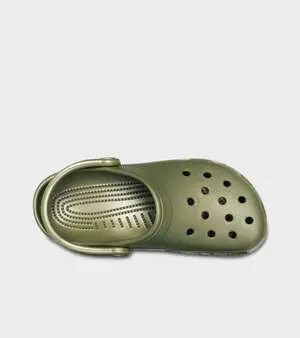CROCS Round-toe Clogs With Ventilated Front And Heel Strap - Green