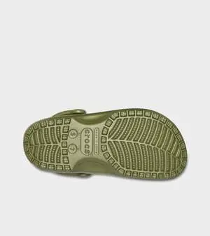 CROCS Round-toe Clogs With Ventilated Front And Heel Strap - Green