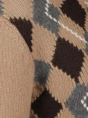 Prada Argyle Crewneck Jumper