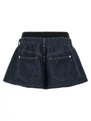 7 For All Mankind Five-pocket Denim Mini Skirt