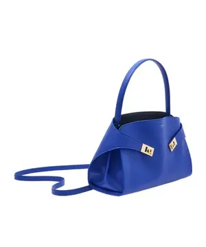 FERRAGAMO Hug Soft Shoulder Bag - Klein/midnight Blue