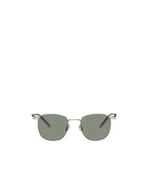 Saint Laurent Round Frame Sunglasses - Silver/black