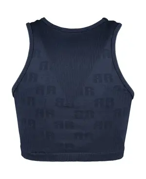 ROTATE BY BIRGER CHRISTENSEN Sleeveless Cropped Jersey Top - Black