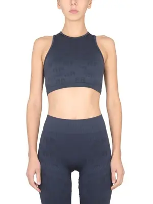 ROTATE BY BIRGER CHRISTENSEN Sleeveless Cropped Jersey Top - Black