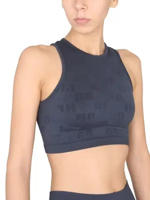 ROTATE BY BIRGER CHRISTENSEN Sleeveless Cropped Jersey Top - Black