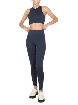 ROTATE BY BIRGER CHRISTENSEN Sleeveless Cropped Jersey Top - Black