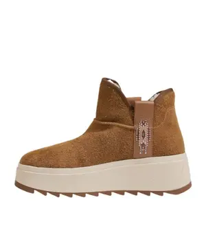 Ash Round-toe Pull-on Ankle Boots