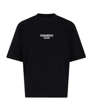 Dsquared2 Logo Printed Crewneck T-shirt - Black