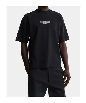 Dsquared2 Logo Printed Crewneck T-shirt - Black