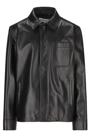 Loewe Logo Patch Overshirt Jacket - Black