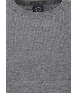 PAUL  SHARK Paul & Shark Logo Patch Crew Neck Jumper