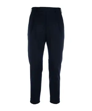 PT TORINO Rebel Turn-up Hem Tapered Trousers - Black