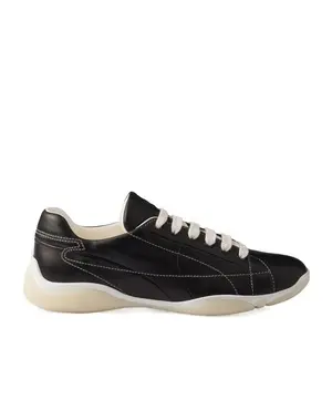 Prada Lace-up Leather Sneakers