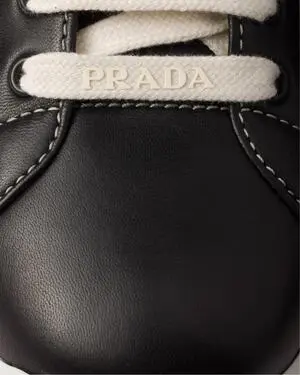 Prada Lace-up Leather Sneakers