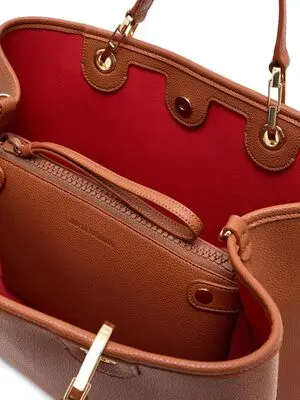 Emporio Armani Logo Shopper Bag - Brown