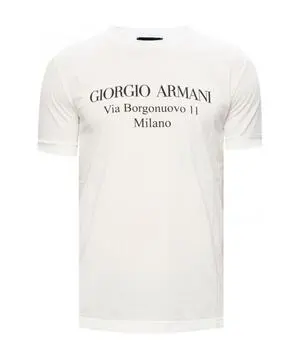 Giorgio Armani Logo Printed Crewneck T-shirt - No