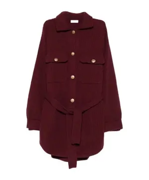 Brunello Cucinelli Belted Buttoned Ribbed Cardigan