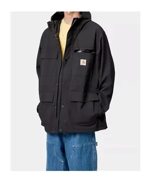 Carhartt Work In Progress Bowden Hooded Raincoat - Black