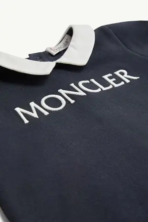 Moncler Embroidered Logo Baby Grow With Classic Collar
