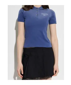 Acne Studios Sprayed Polo T-shirt - Dark Navy