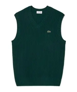 Lacoste Sleeveless V-neck Wool Vest
