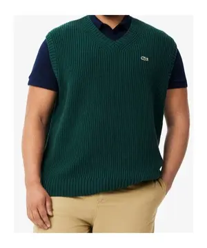 Lacoste Sleeveless V-neck Wool Vest