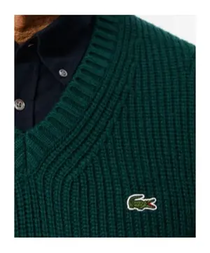 Lacoste Sleeveless V-neck Wool Vest