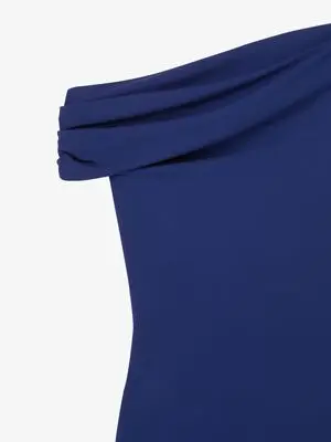 Givenchy Asymmetrical Draped Crepe Midi Dress