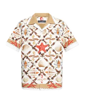 Dolce & Gabbana Dolce Gabbana Shell Printed Hawaii Poplin Shirt