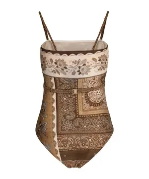 Zimmermann Lucky Bandeau One Piece Swimsuit