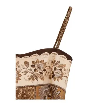 Zimmermann Lucky Bandeau One Piece Swimsuit