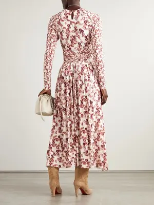 Isabel Marant Étoile Galina Asymmetrical Floral Print Midi Dress
