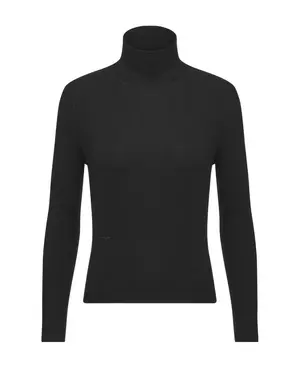 Dior Embroidered Bee Ribbed Turtleneck Sweater
