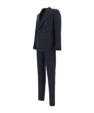Tagliatore Double-breasted Slim Suits - Blue