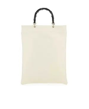 JIL SANDER Logo Croc Effect Tote Bag - White