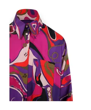 Emilio Pucci Abstract Print Long Sleeve Shirt - Multicolor