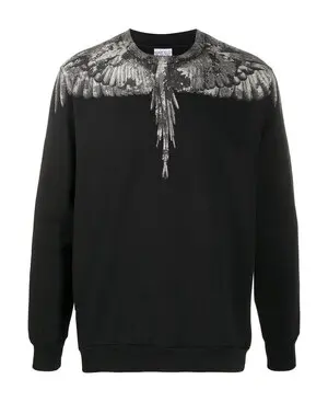 MARCELO BURLON COUNTY OF MILAN Wings Print Sweatshirt - Black