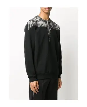 MARCELO BURLON COUNTY OF MILAN Wings Print Sweatshirt - Black