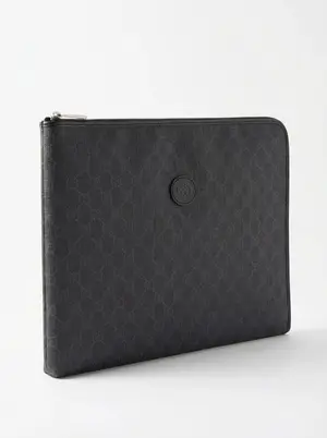 Gucci Monogrammed Zip Wallet