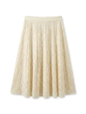 Max Mara Lace Pattern Skirt