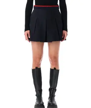 Moncler Pleated Mini Skirt With Side Zipper