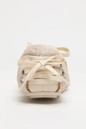 Acne Studios Cracked Lace-up Ballet Flats