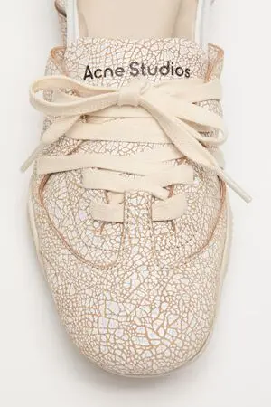 Acne Studios Cracked Lace-up Ballet Flats