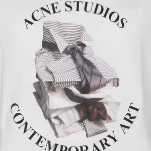 Acne Studios Logo Printed Crewneck T-shirt - Off White