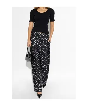 Moschino Printed Satin Trousers