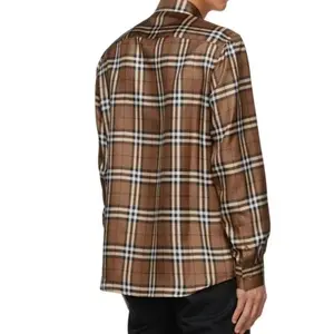 Burberry Slim Fit Check Stretch Cotton Shirt
