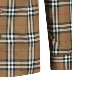 Burberry Slim Fit Check Stretch Cotton Shirt