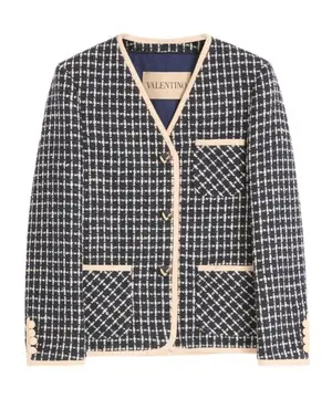 Valentino Garavani V-neck Button-up Jacket - Black